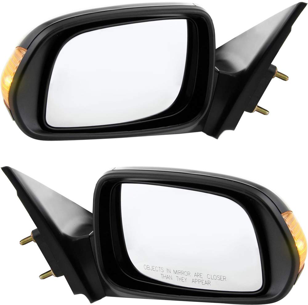 Kool Vue Left & Right Power Door Mirrors Compatible With Scion tC 2005-2010 With Signal Light Paintable Pair