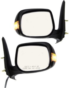 kool vue left & right power door mirrors compatible with scion xb 2008-2015 with signal light paintable pair