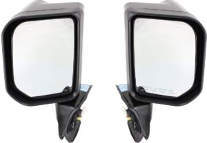 kool vue left & right power door mirrors compatible with toyota fj cruiser 2007-2014 with signal light paintable pair