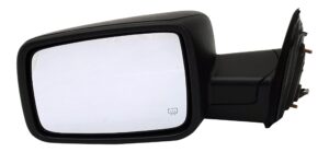 kool vue left power heated door mirror compatible with ram 1500 2011-2013 textured crew cab & standard cab