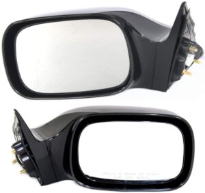 kool vue left & right power heated door mirrors compatible with toyota avalon 2005-2010 paintable pair for models with navigation system