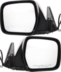 kool vue mirror set compatible with 1990-1997 toyota land cruiser, fits 1996-1997 lexus lx450, driver and passenger side manual folding, paintable, power glass