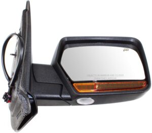 kool-vue mirror compatible with 2009-2010 ford expedition/lincoln navigator power power folding heated with memory signal and pdl light chrome passenger side