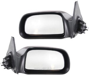 kool vue left & right manual remote (lever control) door mirrors compatible with toyota tacoma 2000-2004 paintable pair