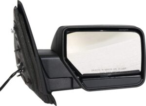 kool vue right power door mirror compatible with ford expedition 2007-2014 with puddle lamp textured