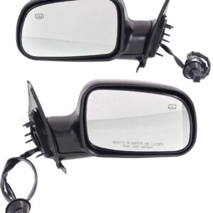 Kool Vue Left & Right Power Heated Door Mirrors Compatible With Jeep Grand Cherokee 1999-2004 Textured Pair