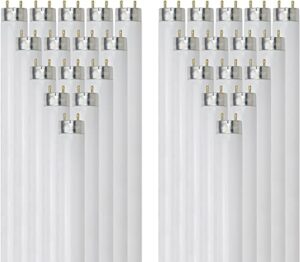 sunlite 30195 t8 linear fluorescent lamp, 32 watts, 3050 lumens, f32t8/sp841, 4100k cool white, medium g13 bi pin base, high performance straight tube, 30 pack