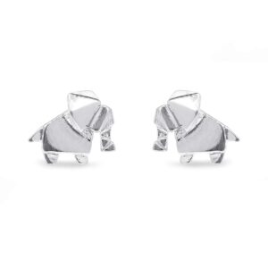 boma jewelry sterling silver origami elephant stud earrings