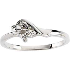 banvari unblossomed rose chastity ring with box in sterling silver (size 7)