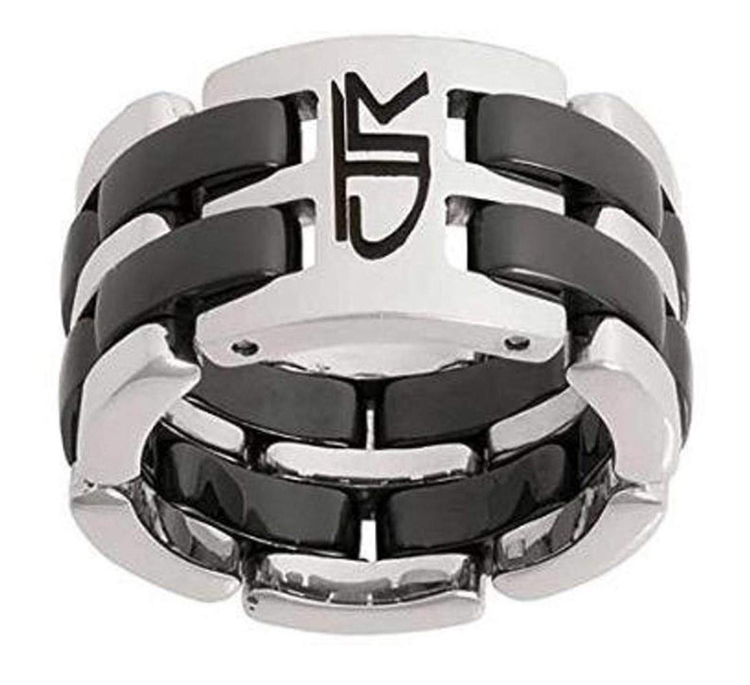 J118 - CTR RING Stainless Steel and Ceramic "Fuzion Link Wide" - J118 (8)