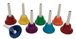 west music hb801: 8-note diatonic handbell set with durable case - perfect for classroom, choir, and personal use