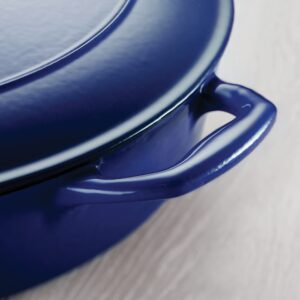 Tramontina Enameled Cast Iron Covered Braiser Gradated Cobalt 4-Quart, 80131/069DS