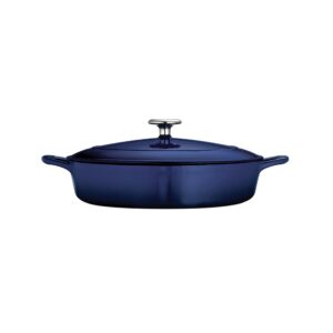 Tramontina Enameled Cast Iron Covered Braiser Gradated Cobalt 4-Quart, 80131/069DS