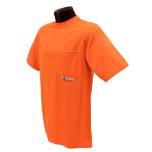 radians st11-n non-rated short sleeve safety t-shirt with moisture wicking mesh, 2x-large, orange