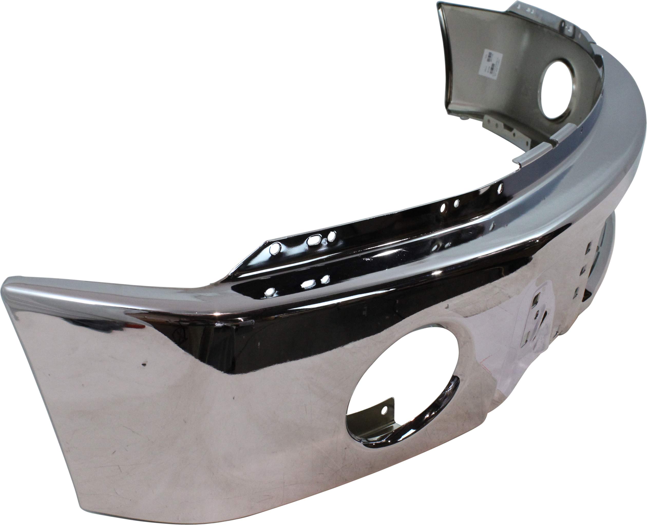 Evan Fischer Front Bumper Compatible with 2009-2014 Ford F-150, Chrome Steel with Fog Light Holes FO1002411