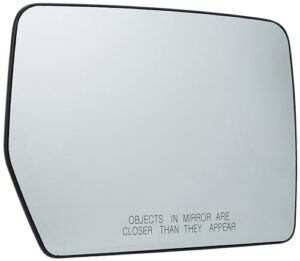 passenger side non-heated mirror glass w/backing plate, ford f150 (does not fit stx models), mark lt, 6 13/16" x 9 1/8" x 10 1/2" (w/o blind spot)