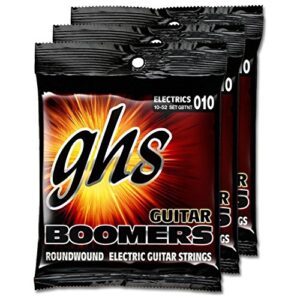 3 sets of ghs boomer tnt 10-52 electric guitar strings (gbtnt)