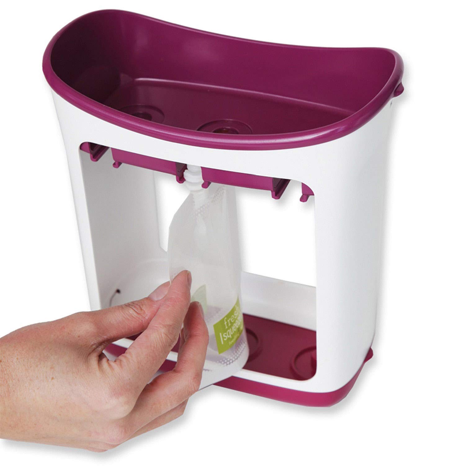 Infantino Squeeze Station For Homemade Baby Food, Pouch Filling Station For Puree Food For Babies And Toddlers, Dishwasher Safe And BPA-Free,Purple