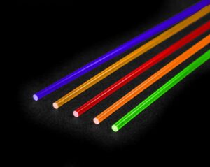 nanoptics ultra super flex replacement bowsight fiber 12" (pack of 5) - 0.029" multi (green, yellow, red, blue, and hunter orange)