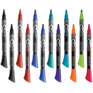 quartet dry erase markers, whiteboard markers, fine tip, enduraglide, bold color, assorted classic & neon colors, 12 pack (5001-21m)