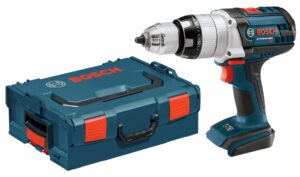 bosch bare-tool hdh181bl 18-volt lithium-ion 1/2-inch brute tough hammer drill/driver with l-boxx-2 and exact-fit tool insert tray , blue