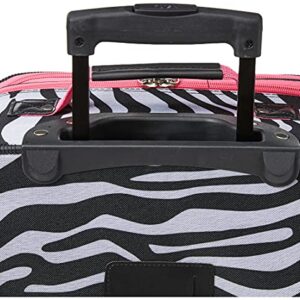 Rockland Fashion Softside Upright Luggage Set, Pink Zebra, 2-Piece (14/19)