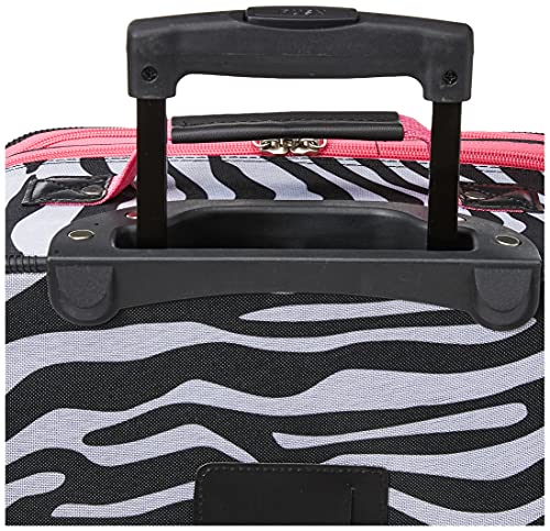 Rockland Fashion Softside Upright Luggage Set, Pink Zebra, 2-Piece (14/19)