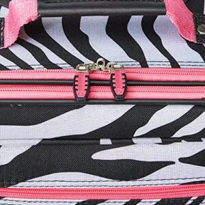 Rockland Fashion Softside Upright Luggage Set, Pink Zebra, 2-Piece (14/19)