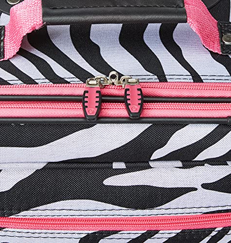 Rockland Fashion Softside Upright Luggage Set, Pink Zebra, 2-Piece (14/19)