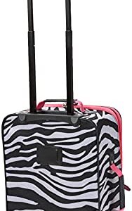 Rockland Fashion Softside Upright Luggage Set, Pink Zebra, 2-Piece (14/19)