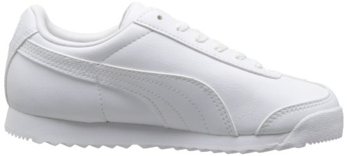 PUMA unisex child Roma Basic Sneaker, White/Light Gray, 10 Toddler US