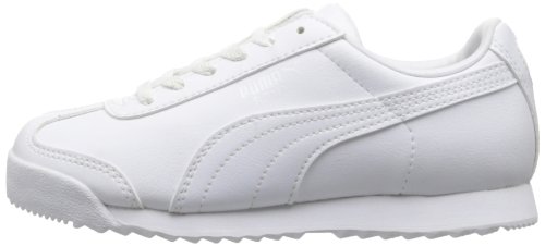 PUMA unisex child Roma Basic Sneaker, White/Light Gray, 10 Toddler US