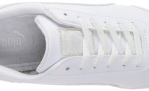 PUMA unisex child Roma Basic Sneaker, White/Light Gray, 10 Toddler US