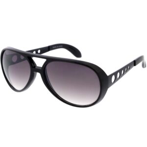 large king of rock rock & roll aviator sunglasses (black)