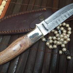 Perkin Knives - Custom Handmade Damascus Hunting Knife Fixed Blade Knife