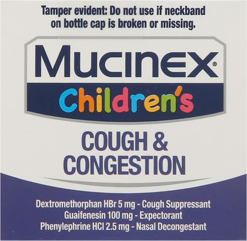 Mucinex Children's Congestion & Cough Liquid, Berrylicious, 6.8oz (Packaging May Vary)