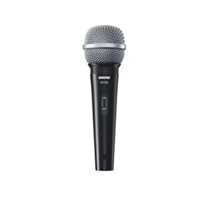 shure sv100-wa multipurpose cardioid dynamic vocal microphone with on/off switch, 15' xlr-to-1/4" cable, mic clip and zippered bag