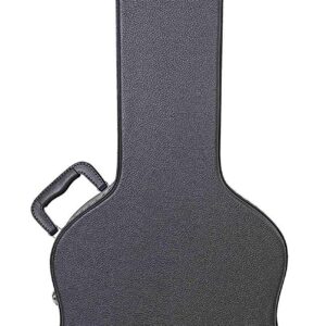 Gearlux Dreadnought Acoustic Guitar Hardshell Case with Accessory Compartment - Black