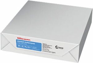 office depot multipurpose paper, 8 1/2 x 11, 20 lb, 96 bright, 500 sheet ream