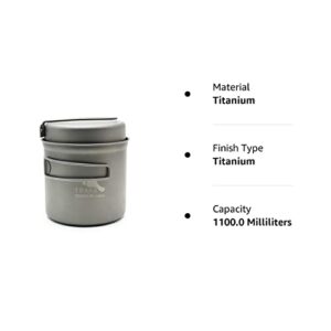 TOAKS Titanium 1100ml Pot with Pan