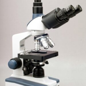 AmScope T120A Professional Siedentopf Trinocular Compound Microscope, 40X-1600X Magnification, WF10x and WF16x Eyepieces, Brightfield, LED Illumination, Abbe Condenser with Iris Diaphragm, Double-Layer Mechanical Stage, 100-240VAC