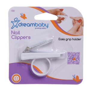 dreambaby l302 nail clippers with holder, white