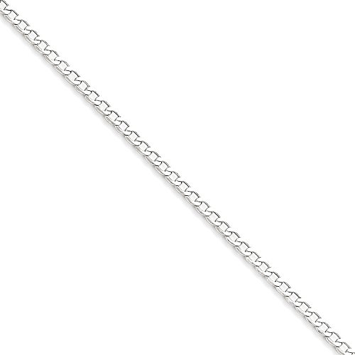 IceCarats 14K White Gold 3.35mm Curb Link Chain Bracelet 7 inch