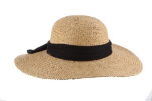 scala women's big brim raffia hat, natural, one size