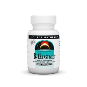 source naturals vitamin b-12 supports energy production* - 5 mg - 60 fast melt vegan formula