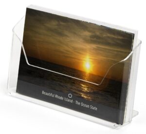 displays2go postcard holders for tabletop, fits 6 x 4 inch cards, set of twenty – clear (lhpcland)