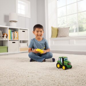 John Deere Radio Controlled Johnny Tractor Toy - Includes Easy to Use Remote Control Toy - Green John Deere Tractor Toys - John Deere Toys - Ages 18 Months and Up