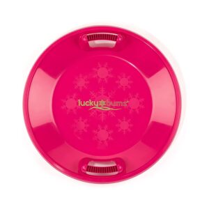 lucky bums plastic saucer snow sled, pink, 25 inch diameter