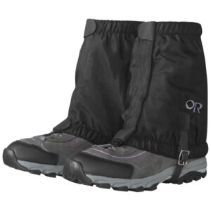 outdoor research rocky mountain low gaiters, black, s/m