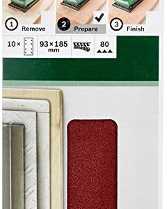 Bosch 2609256A82 Sanding Sheet Set for Orbital Sanders (10-Piece)